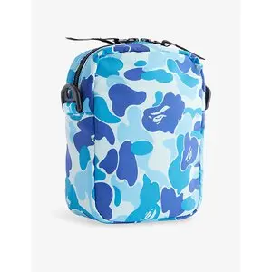 A BATHING APE Woven Shark Print Cross Body Bag - Blue