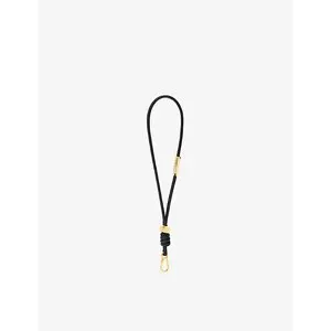 Loewe Knotted Leather Wristlet Strap - Black