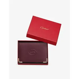 Cartier Must De Leather Card Holder - Burgundy