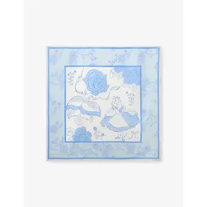 THE DISNEY STORE AT SELFRIDGES Alice Sketch-print Woven Scarf