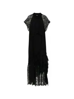 LIMI FEU Lace-panelled Ruffled Dress