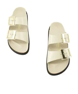 BIRKENSTOCK Arizona Buckled Leather Sandals - Nude