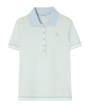 Burberry Striped Cotton Polo Shirt