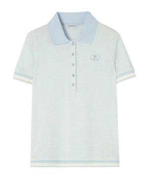 Burberry Striped Cotton Polo Shirt
