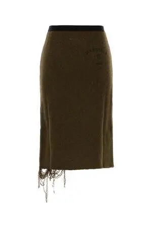 MAISON MARGIELA Mud Wool Blend Skirt