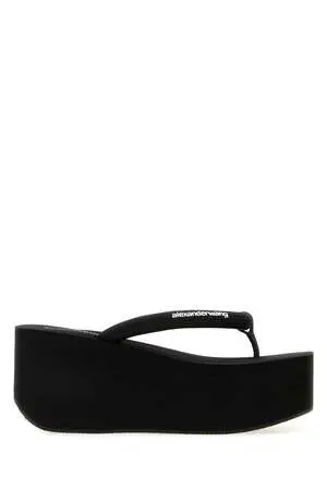 Alexander Wang Fabric Jenna Thong Platform Slippers