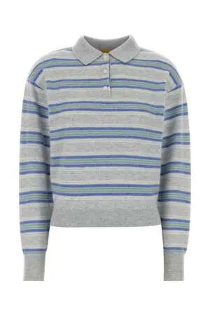 Guest In Residence Embroidered Cashmere Polo Shirt - White
