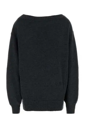 MAISON MARGIELA Wool Blend Mini Sweater Dress - Grey