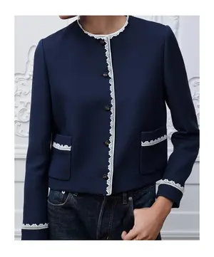 Dior Cropped Jacket With Lace Trim