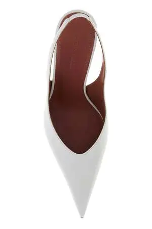 Amina Muaddi Leather Anok Pumps