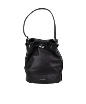 ZANELLATO Small Grained Leather Bucket Bag - Black