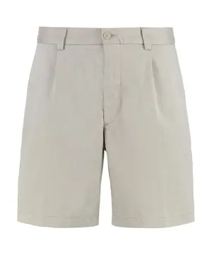 Hugo Boss Knee-length Pleated Shorts - Gray
