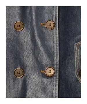 Burberry Coated Denim Trench Coat