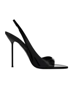 Paris Texas Slingback Open-toe Pumps - Black