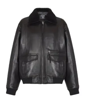 Balmain Aviator Zip-up Bomber Jacket