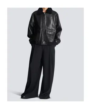 Balmain Aviator Zip-up Bomber Jacket
