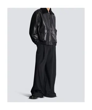 Balmain Aviator Zip-up Bomber Jacket