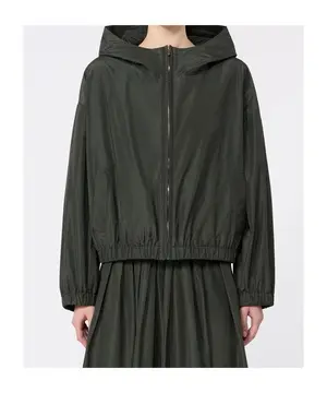 Max Mara Eliseo Hooded Bomber Jacket - Dark Green