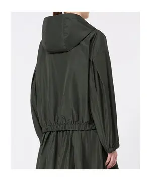 Max Mara Eliseo Hooded Bomber Jacket - Dark Green