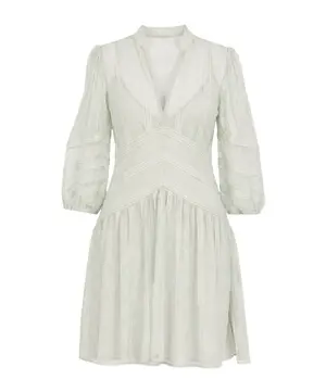 TWINSET Lace V-neck Dress - White