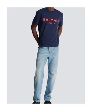 Balmain Logo Printed Crewneck T-shirt