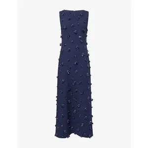 Simkhai Claudia Jewel-embellished Sleeveless Midi Dress - Midnight
