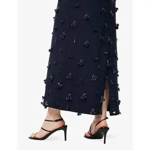 Simkhai Claudia Jewel-embellished Woven Midi Dress - Midnight