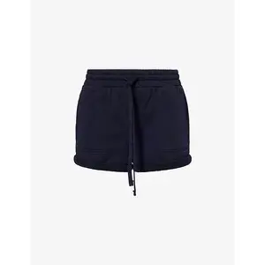 Citizens Of Humanity Vivienne Rolled-cuffs Cotton Shorts - Navy