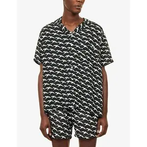 ARRELS BARCELONA Birds Graphic-print Woven Shirt