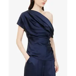 Simkhai Phoebe Draped Woven Top