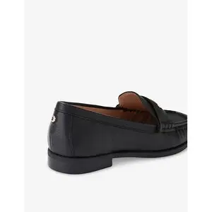 Carvela Leather Loafers With Logo Embellishment - Black