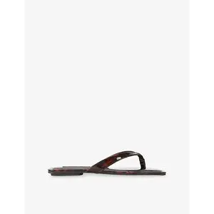 Steve Madden Trella Tortoiseshell Flat Sandals - Brown/oth