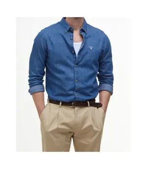 Barbour Logo Detail Denim Shirt