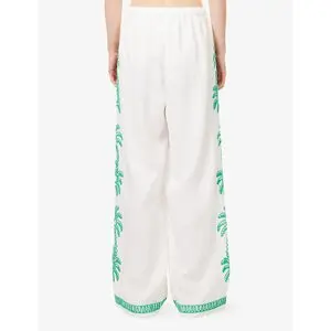 Rails Emmie Embroidered Linen Trousers