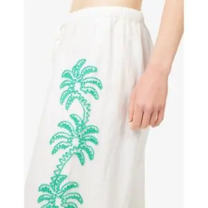 Rails Emmie Embroidered Linen Trousers