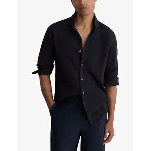 REISS Dasilva Long-sleeve Cotton-piqué Shirt