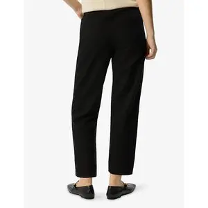 Whistles Tessa Elasticated-waist Stretch Cotton-blend Trousers