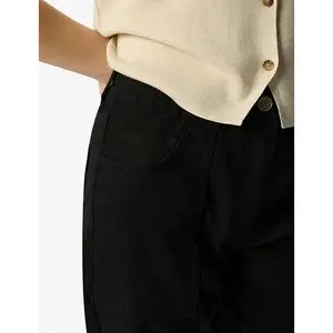 Whistles Tessa Elasticated-waist Stretch Cotton-blend Trousers