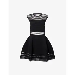 Simkhai Sleeveless Sheer Mesh Mini Dress - Black