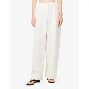 SAMSOE SAMSOE Saharper Pleat Cotton-blend Trousers