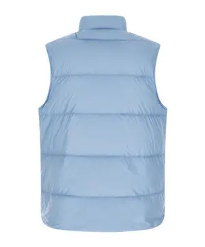 Moncler Logo Patch Puffer Gilet - Light Blue