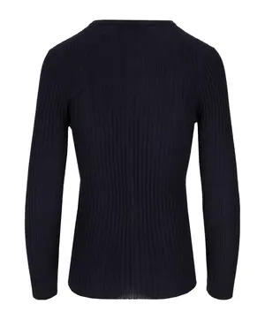 Lela Rose Ribbed Crew Neck Cardigan