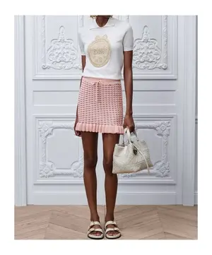 Dior Short-sleeved Polo Sweater With Medallion Detail
