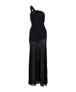 ANIYE BY Xena One-shoulder Ruched Maxi Dress - Black