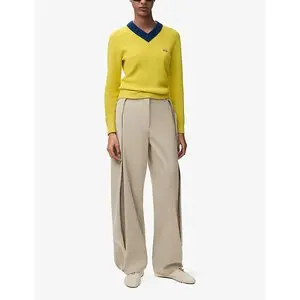 Loewe Wide-leg Cotton-blend Trousers With Side Flaps