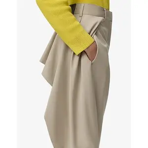 Loewe Wide-leg Cotton-blend Trousers With Side Flaps