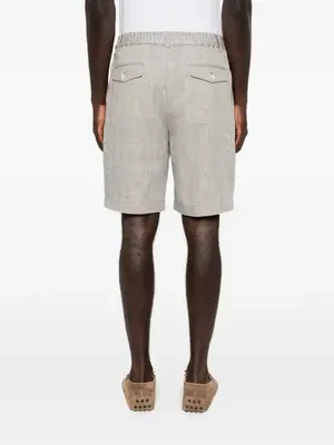 Brunello Cucinelli Herringbone Pleated Shorts