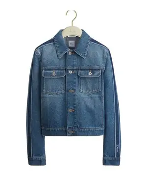 Dior Cropped Denim Jacket With Cd Signature Buttons - No