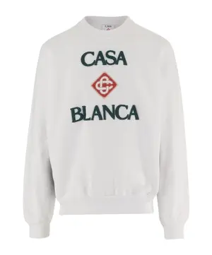 Casablanca Long Sleeve Sweatshirt With Printed Graphic - White