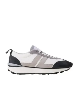 LANVIN Bumper Striped Lace-up Sneakers - White